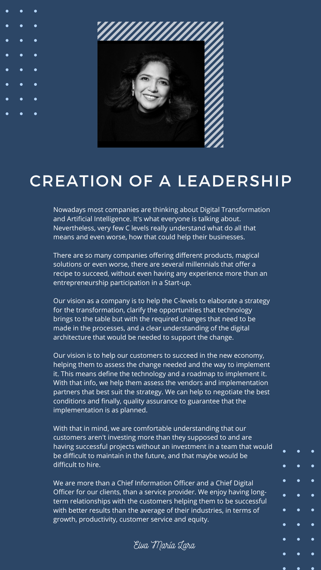 Mission Letter – Elva María Lara